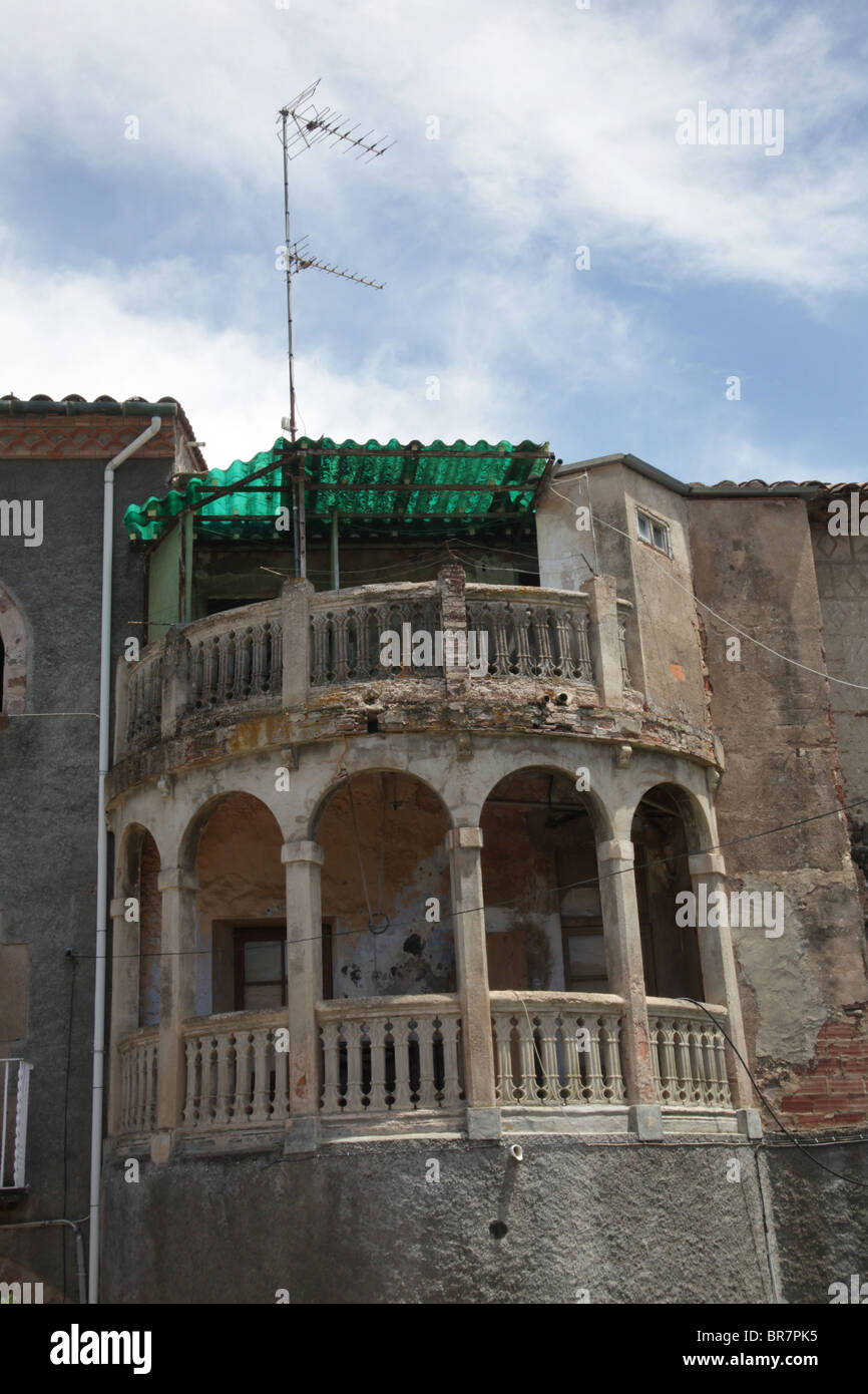 Wall Turret Tower Medieval Santa Pau in the Volcanic Zone National Park ...