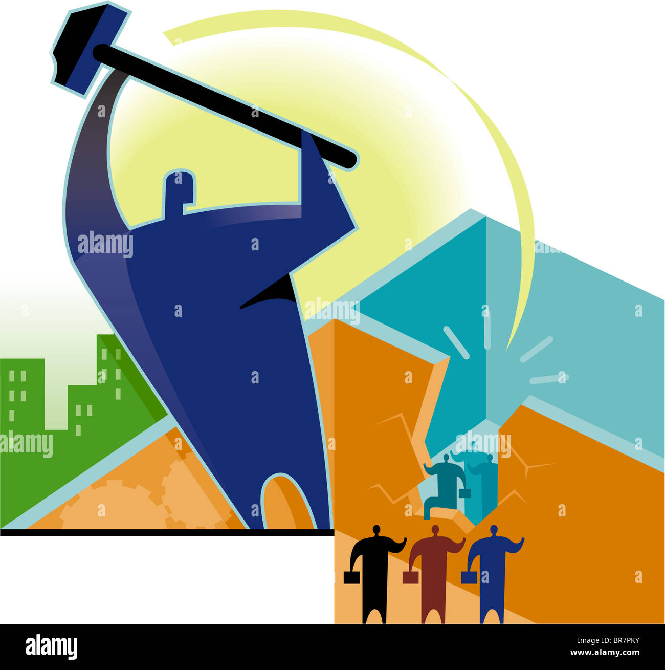 The breaking down of a firewall Stock Photo - Alamy