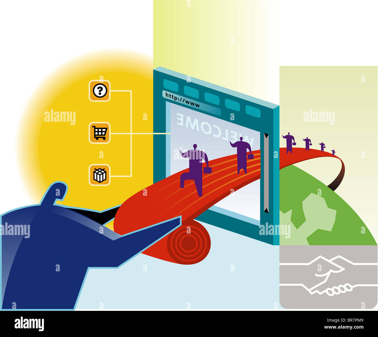 The walk into a computer screen Stock Photo - Alamy