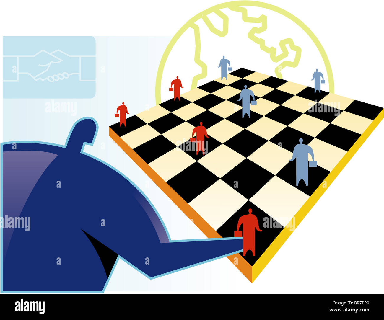 A man playing a business chess game Stock Photo - Alamy