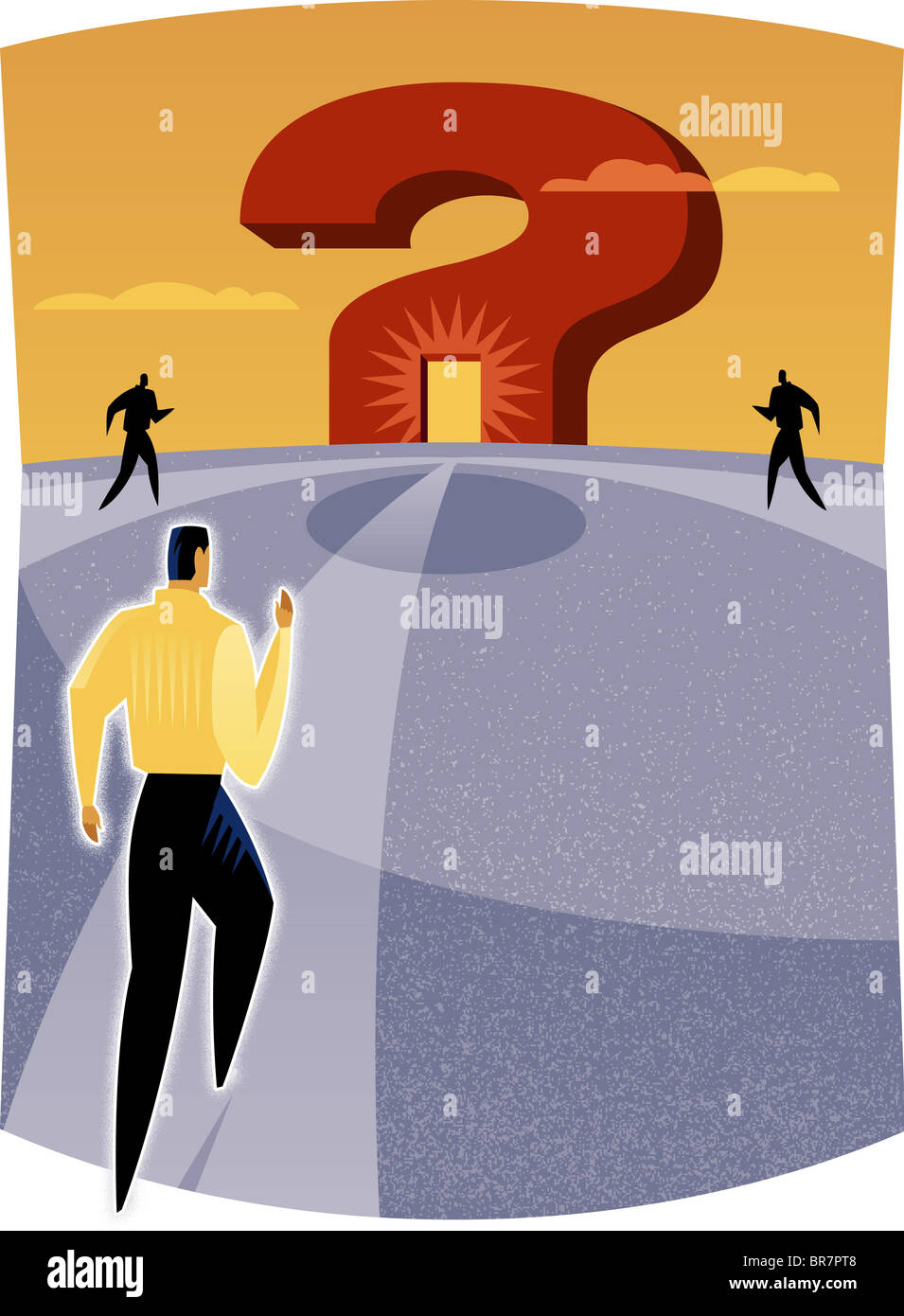 Cartoon men with question hi-res stock photography and images - Alamy