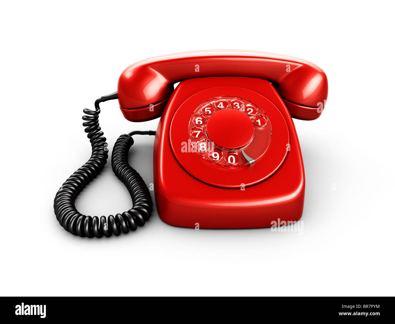 3d rendering of an old vintage phone Stock Photo - Alamy