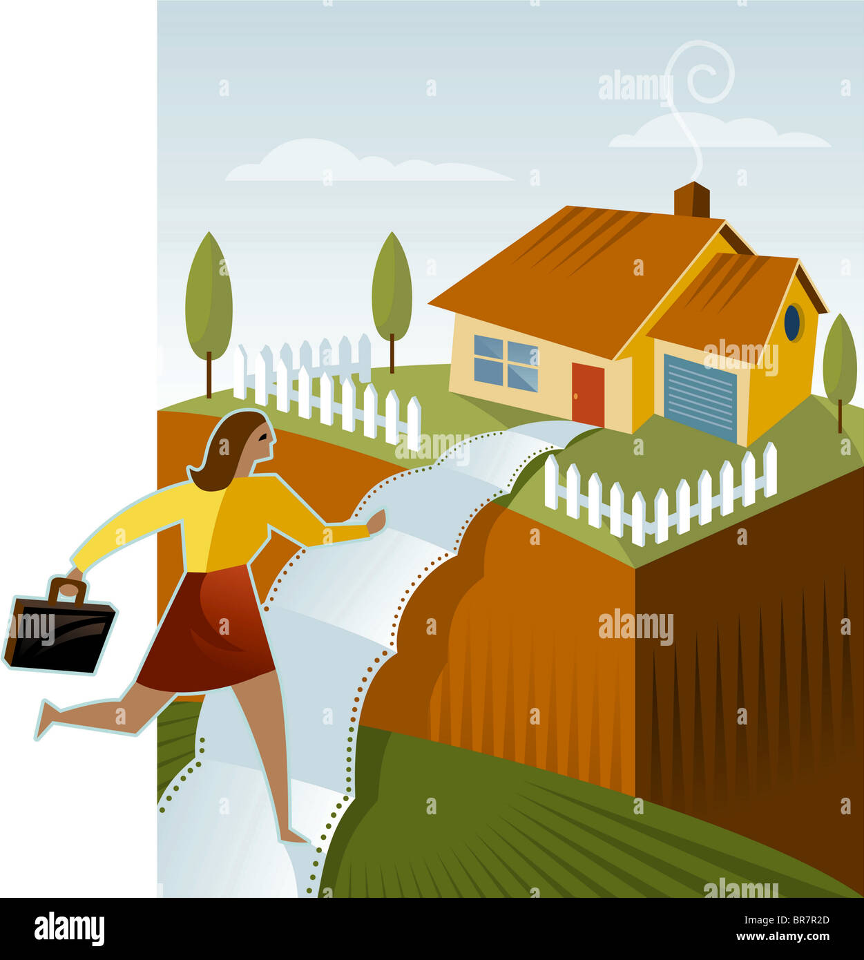 Cartoon woman running hi-res stock photography and images - Alamy