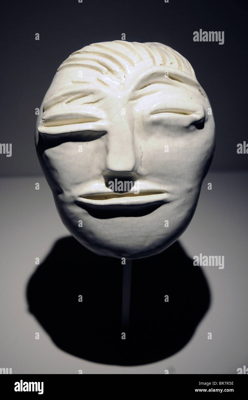 Early Islamic mask on display in the Institut du Monde Arabe, a major ...