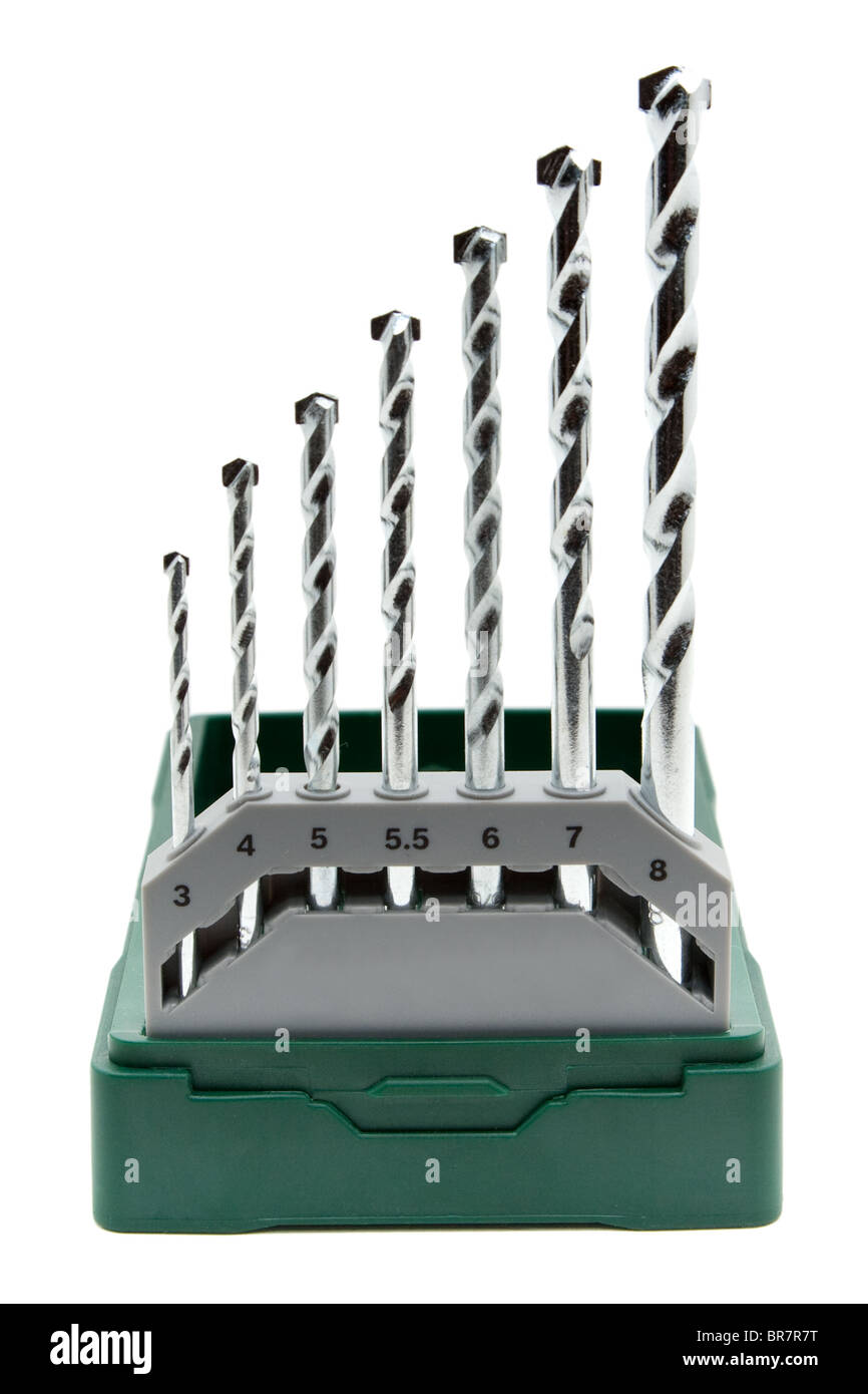 Drill set isolated on white Stock Photo - Alamy