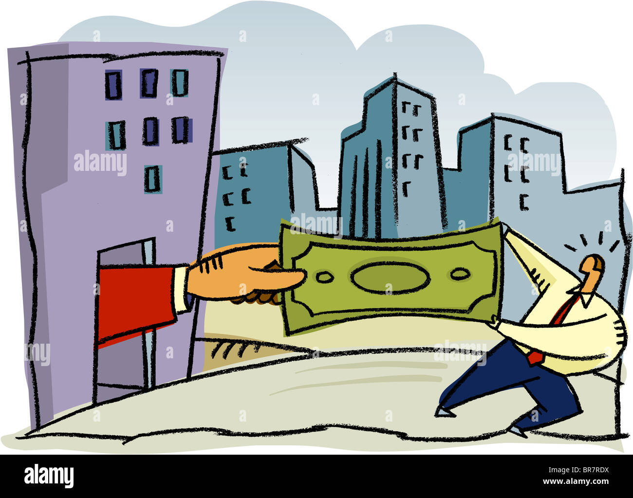 One dollar bill cartoon graphic hi-res stock photography and images - Alamy