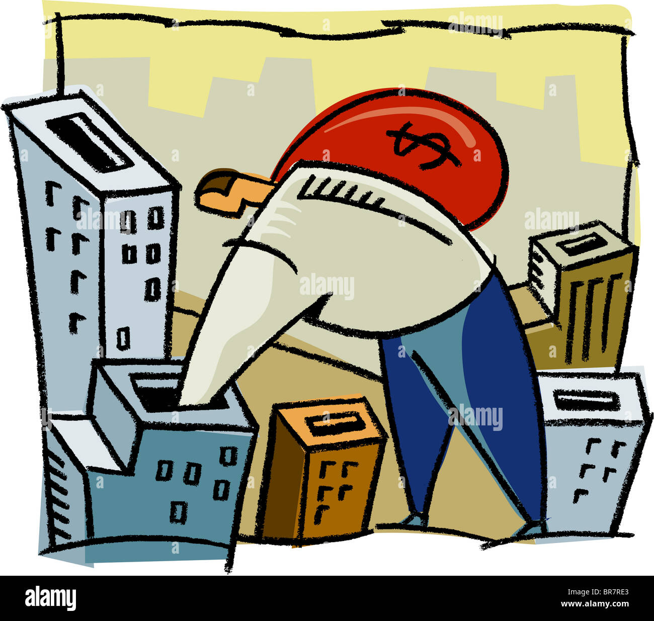 Cartoon man reaching hi-res stock photography and images - Alamy