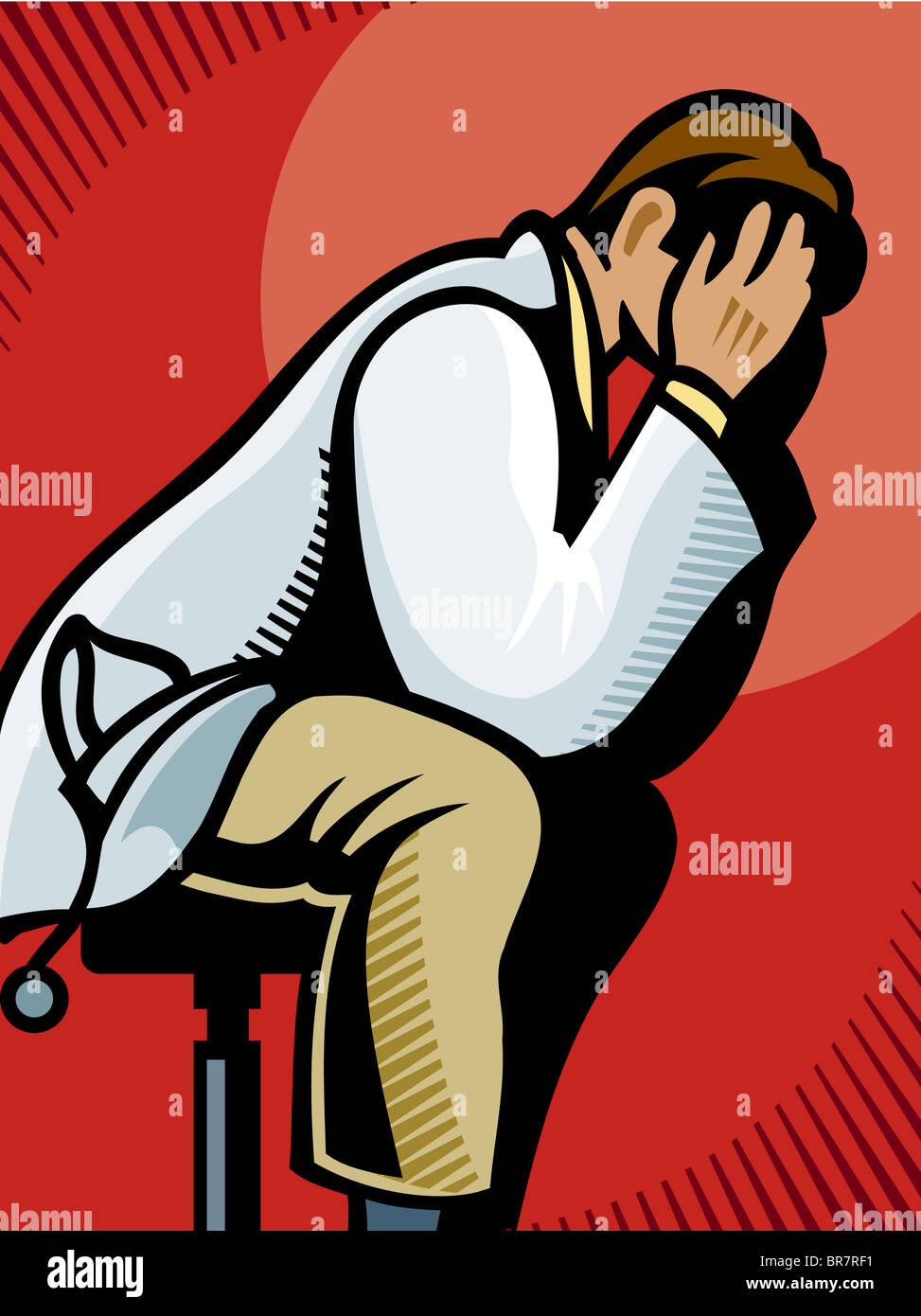 Cartoon doctor stress stressful hi-res stock photography and images - Alamy