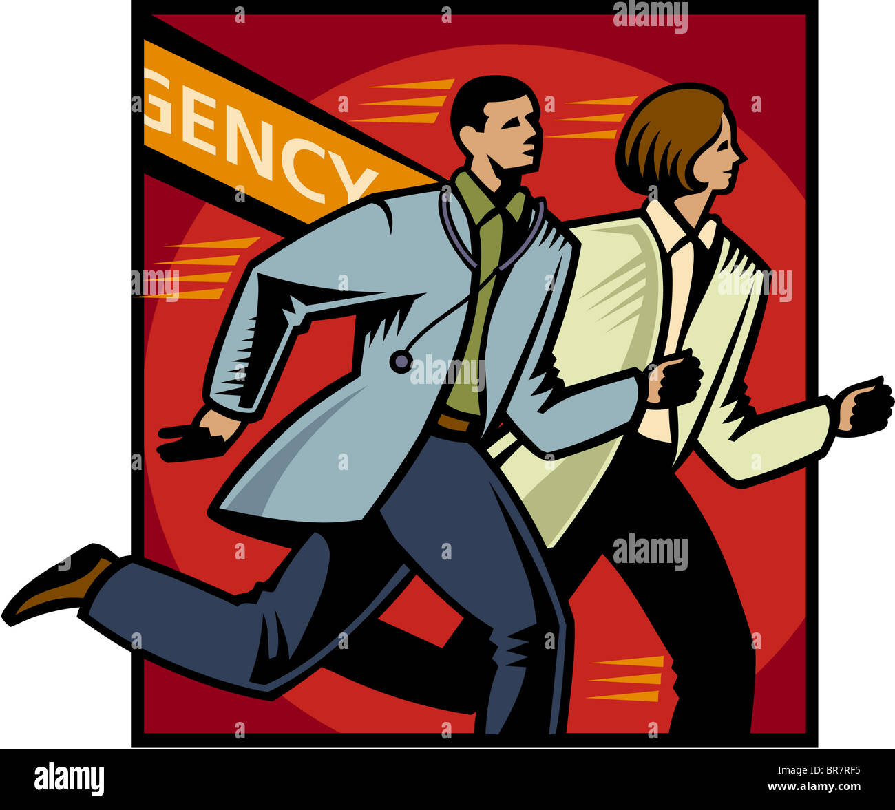 Cartoon rushing man hi-res stock photography and images - Alamy