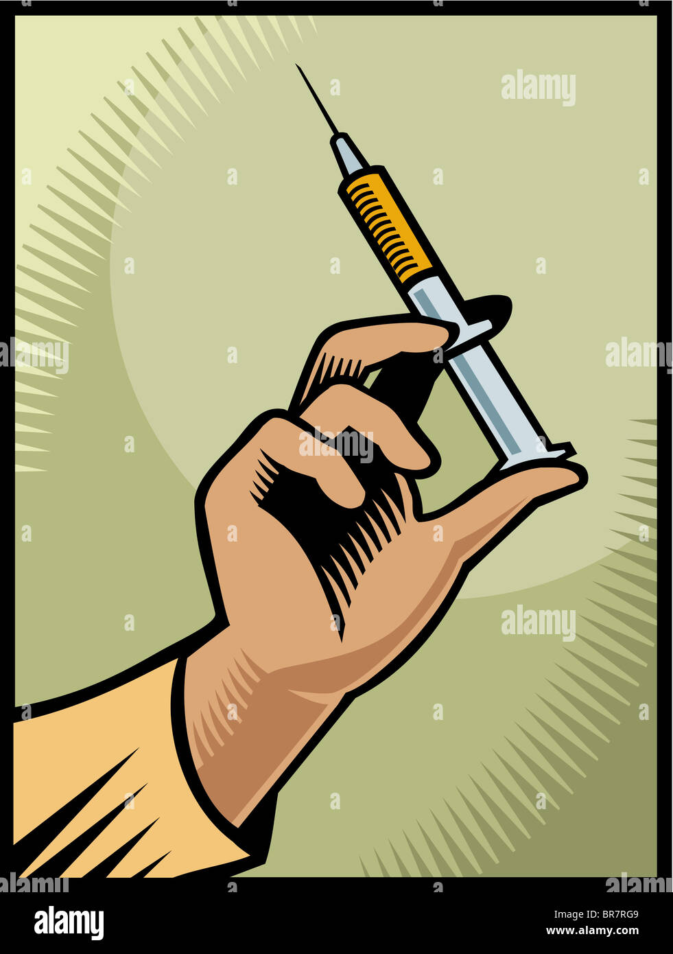 An illustration of a needle Stock Photo - Alamy