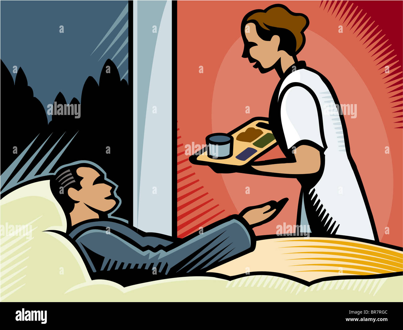 Bringing food hospital hi-res stock photography and images - Alamy