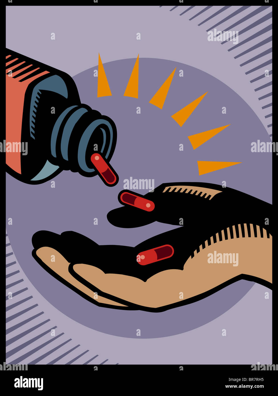 Cartoon medicine bottle pouring hi-res stock photography and images - Alamy