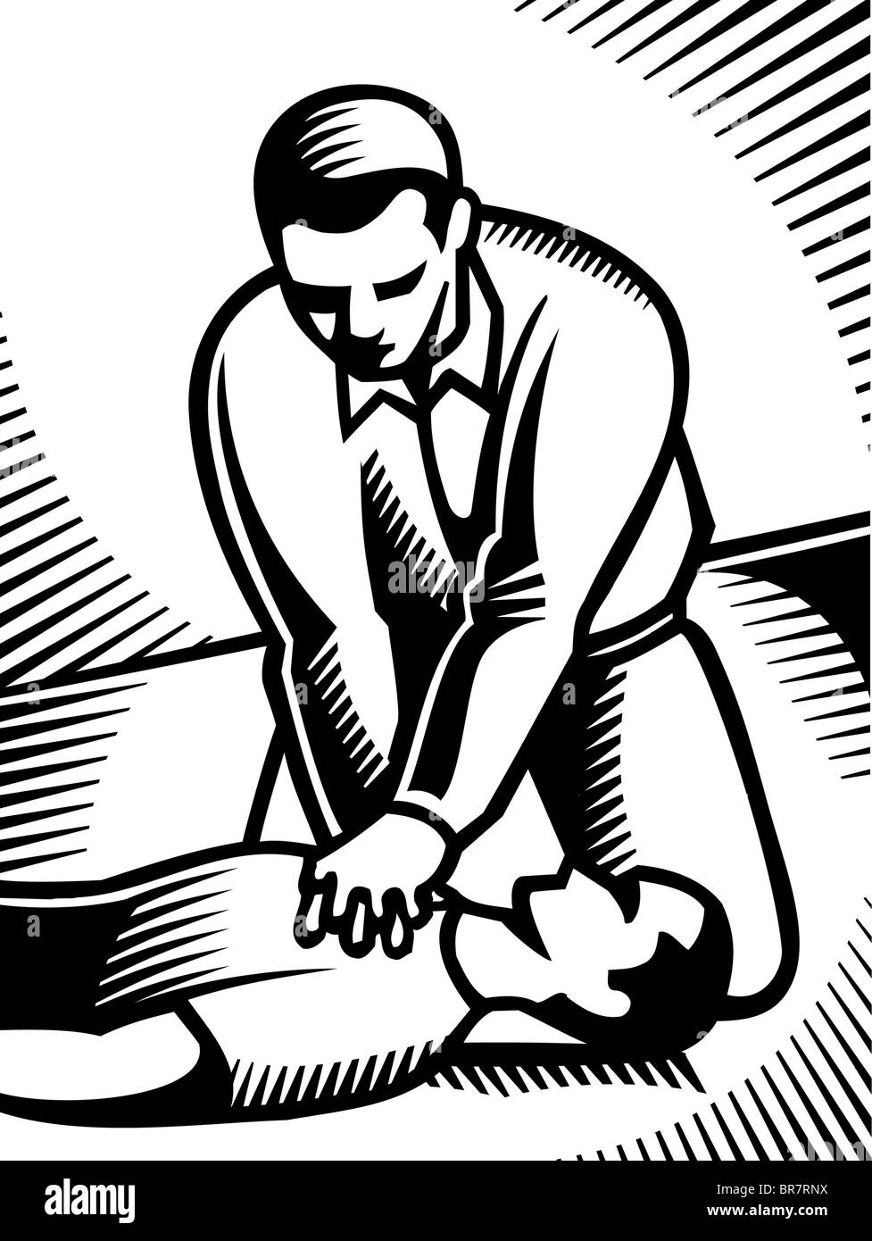 Cpr illustration hi-res stock photography and images - Alamy