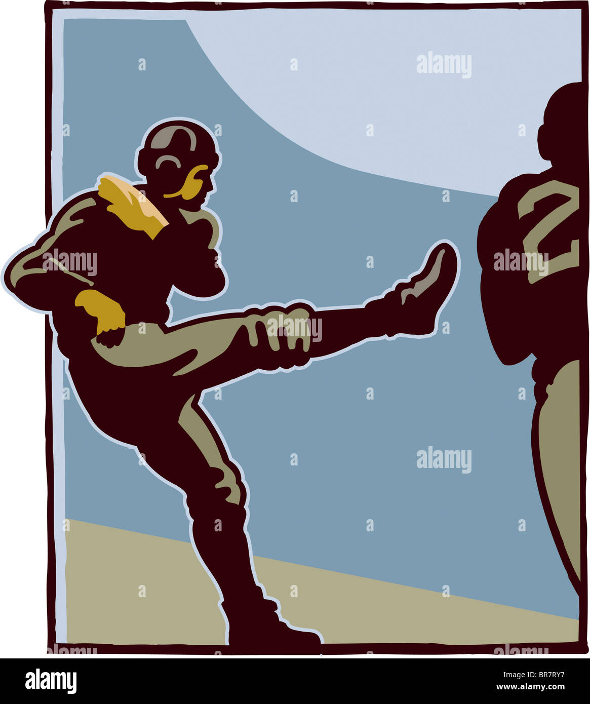 Cartoon leg kicking a american football hi-res stock photography and ...