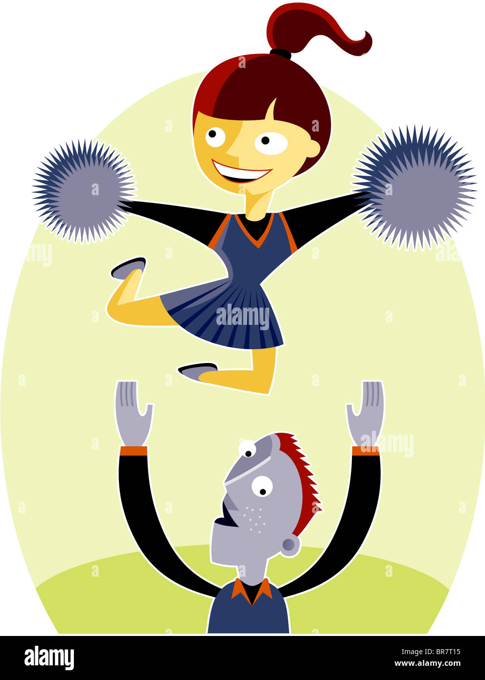 A cheerleading squad performing Stock Photo - Alamy