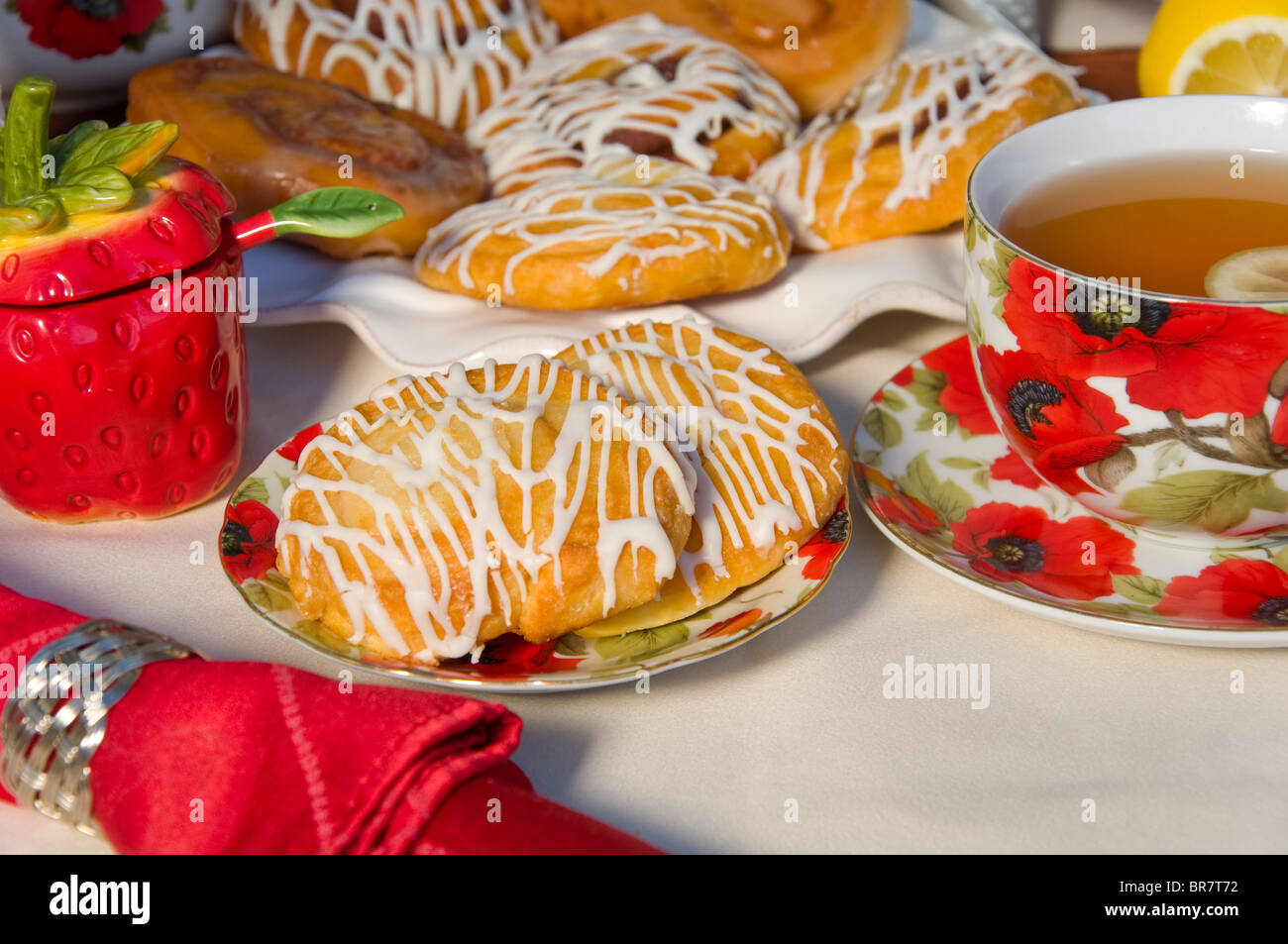 Danish Pastry with Icing Stock Photo - Alamy