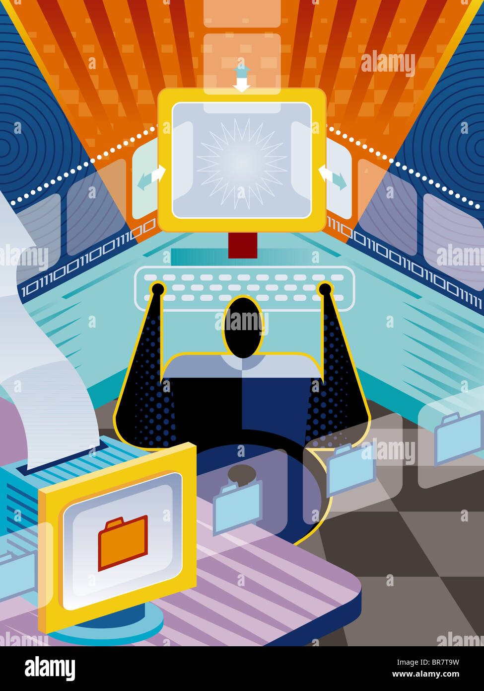 A man sending e-mail Stock Photo - Alamy