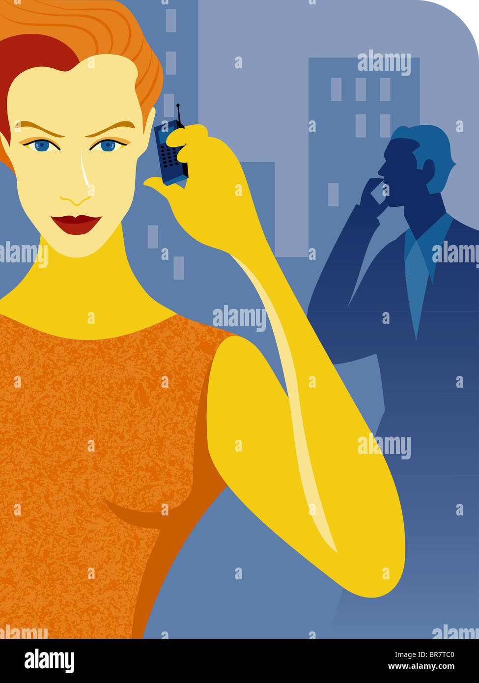 Busy woman cartoons hi-res stock photography and images - Alamy