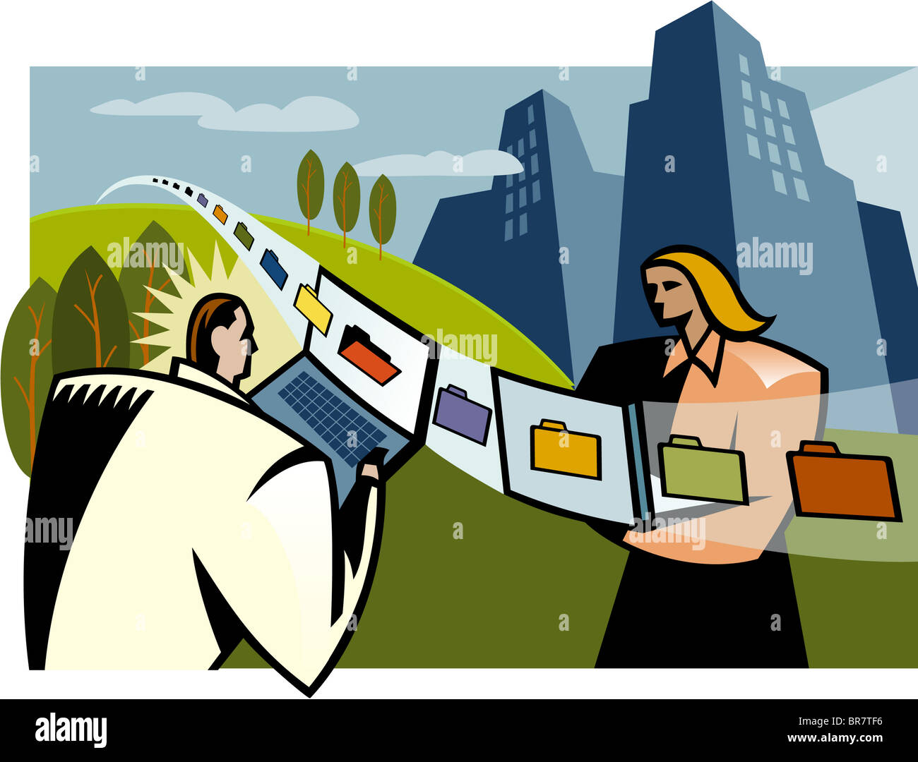 Cartoon folders hi-res stock photography and images - Alamy