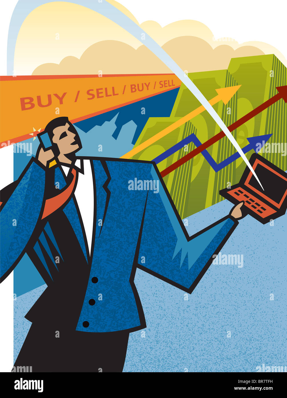 A stock trader talking on his cell phone Stock Photo - Alamy