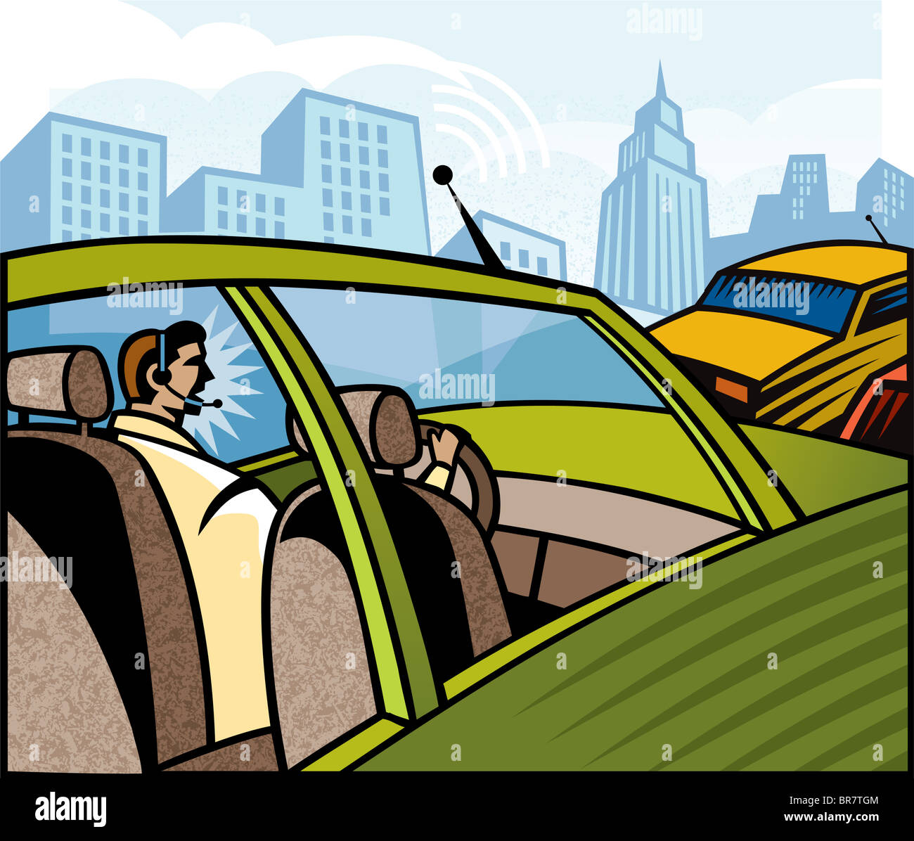 Driving with cellphones hi-res stock photography and images - Alamy