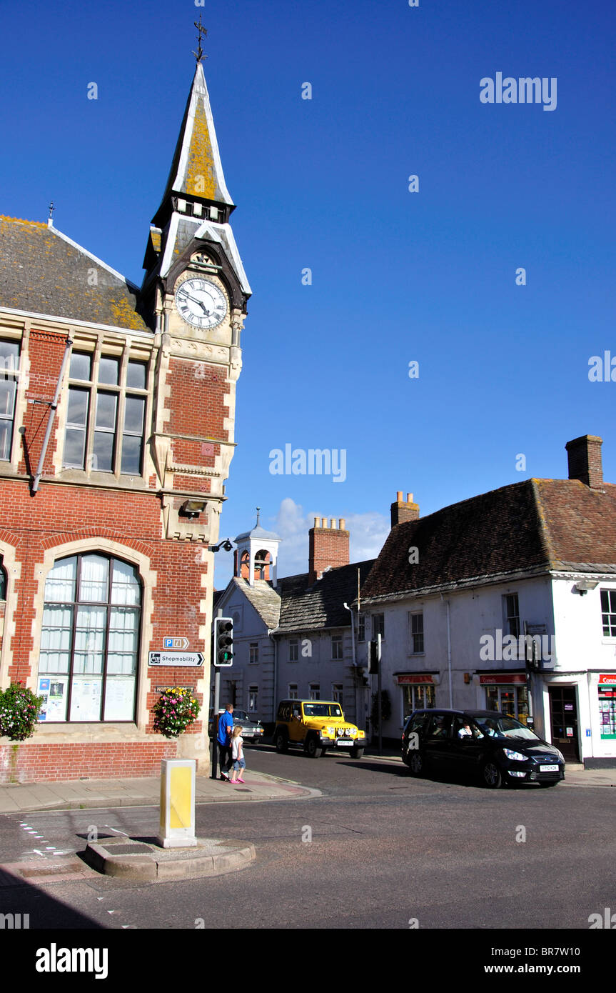 Town Hall Clock Tower, East Street, Wareham, Dorset, England, United ...
