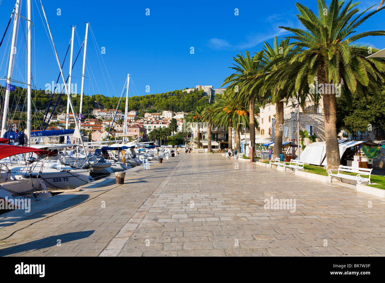 Marina in Hvar, Croatia Stock Photo - Alamy