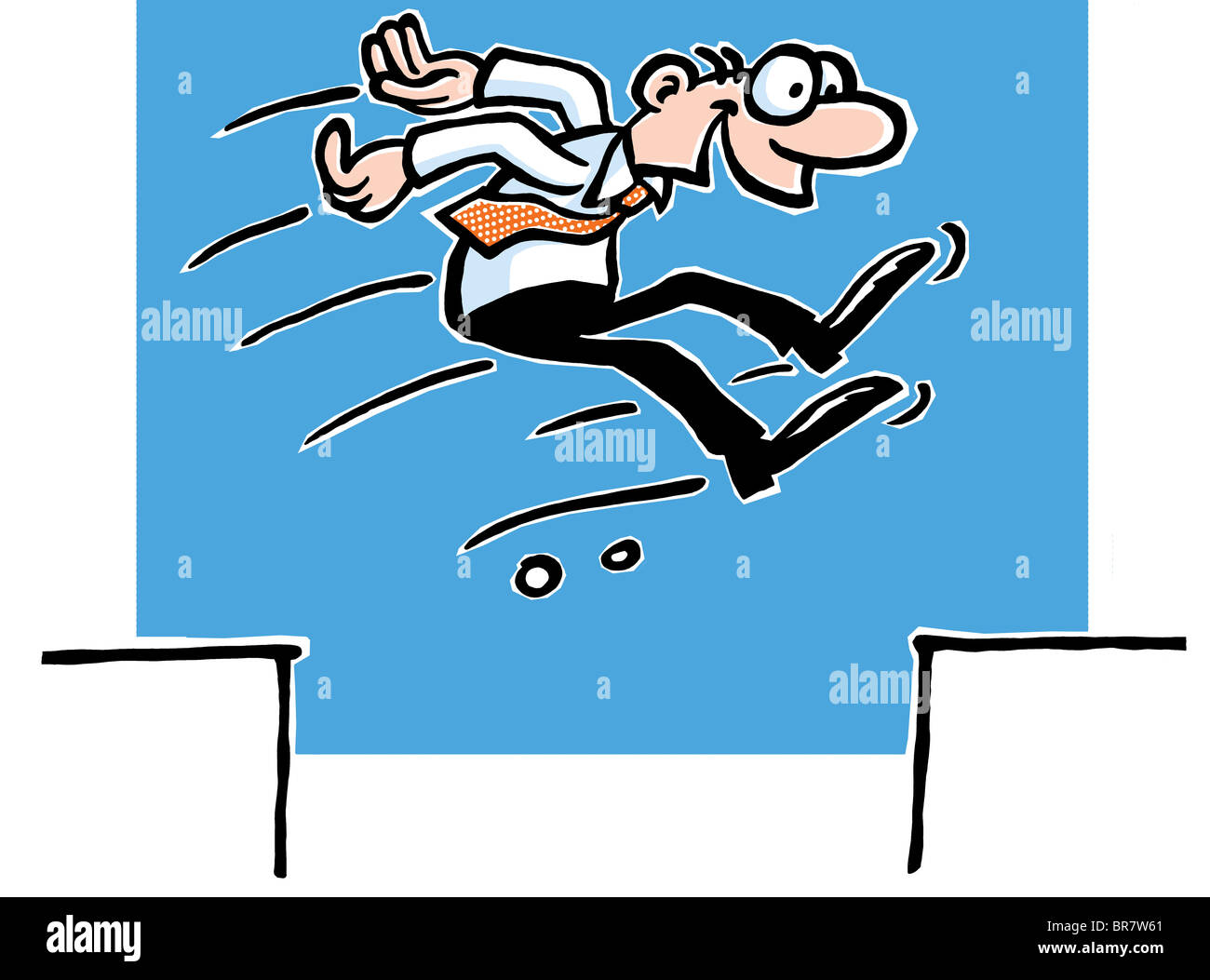 Cartoon jumping man hi-res stock photography and images - Alamy