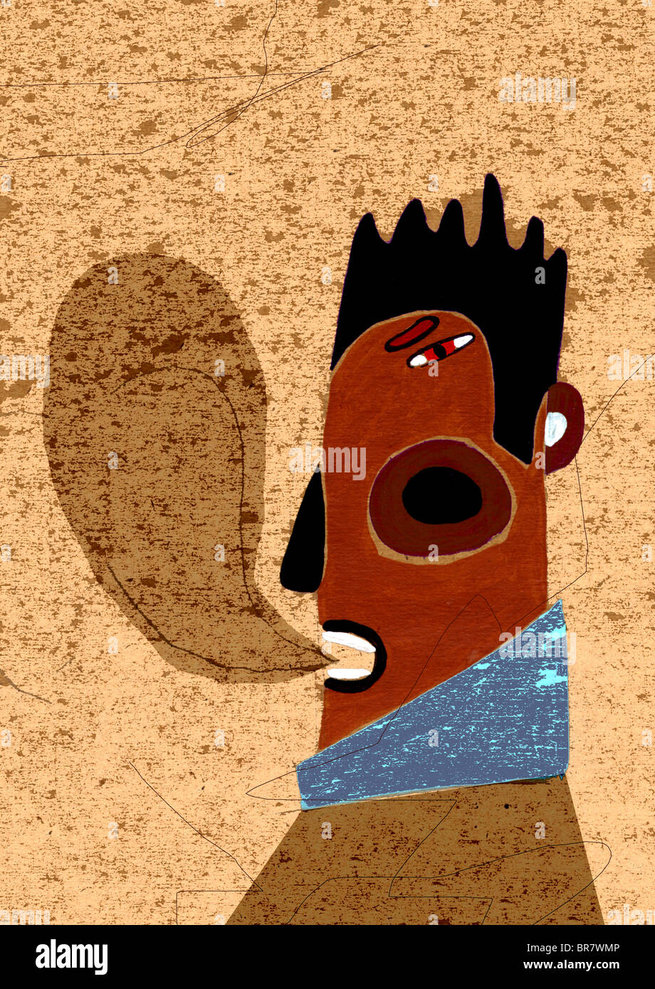 Angry man yelling Stock Photo - Alamy