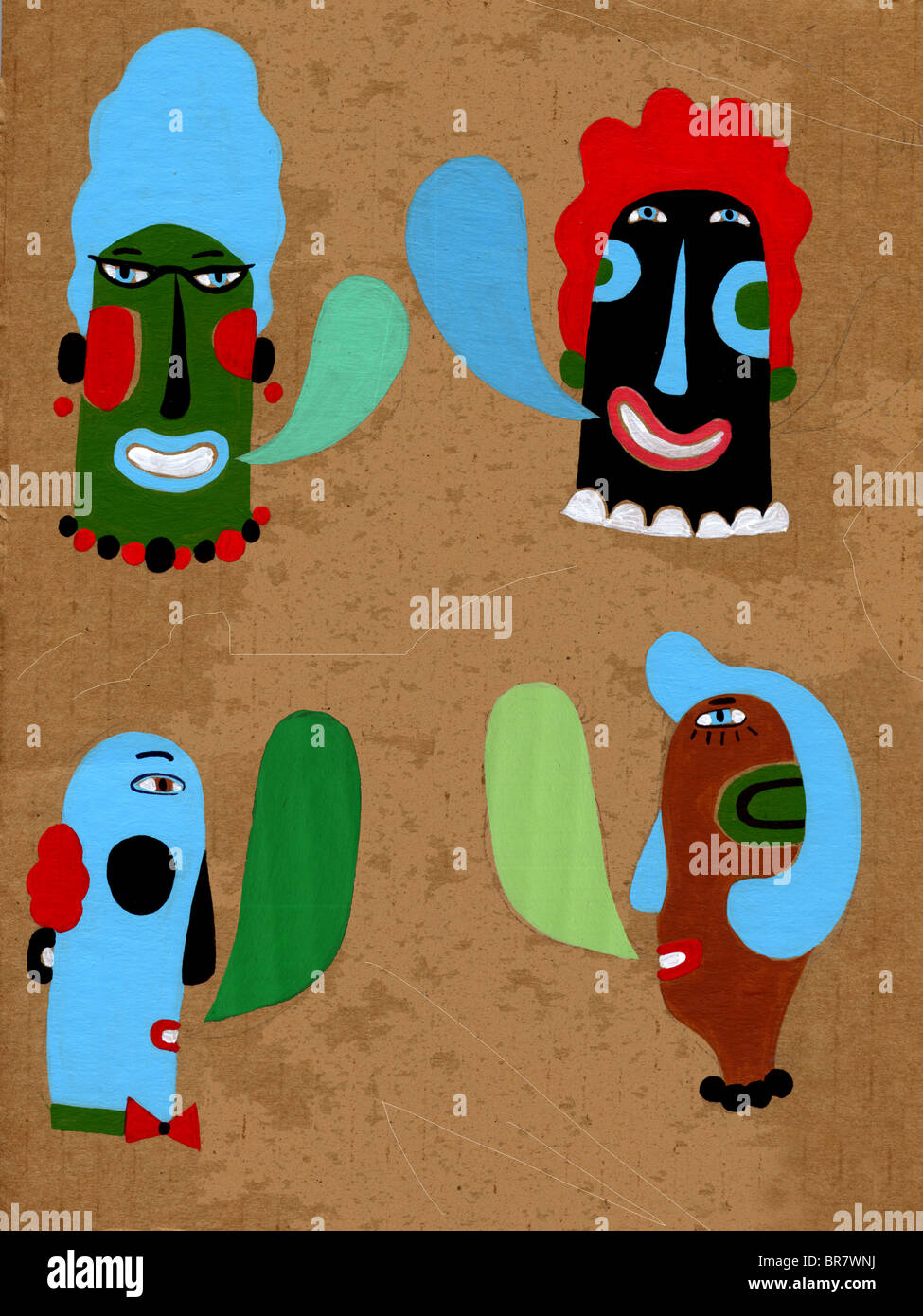 Four people talking Stock Photo - Alamy