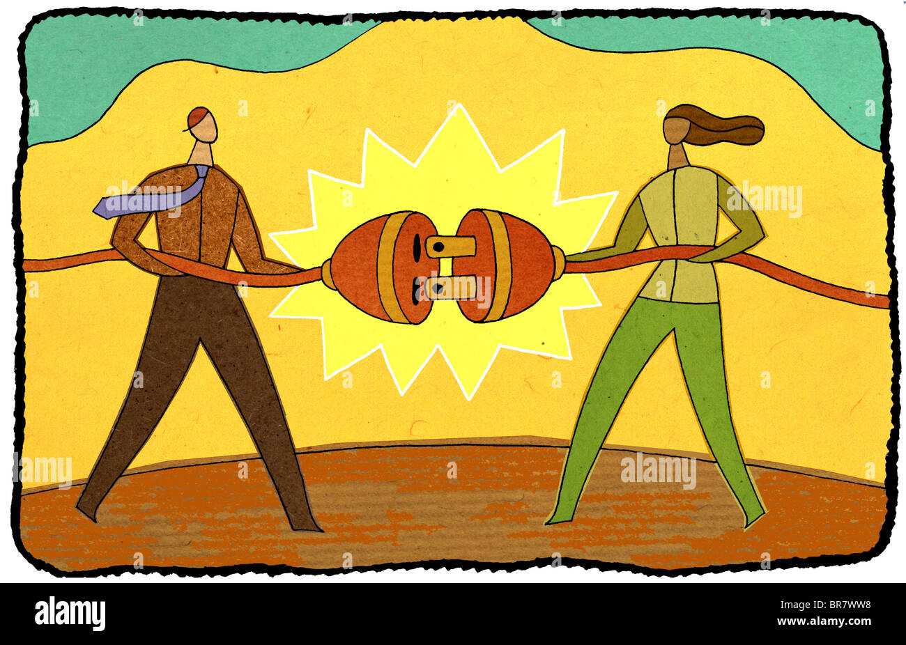 two business people making a connection Stock Photo - Alamy