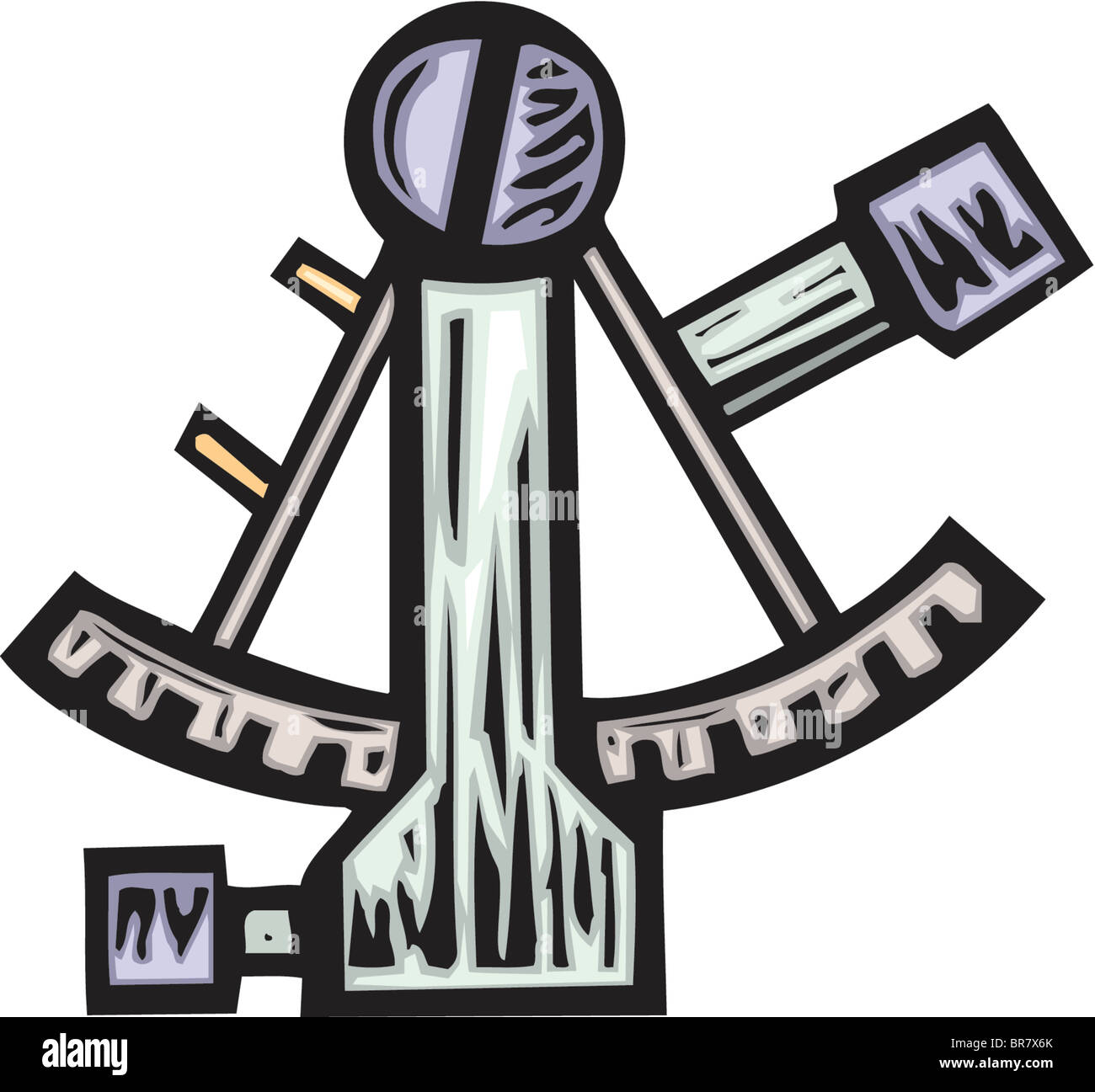 Sextant illustration hi-res stock photography and images - Alamy