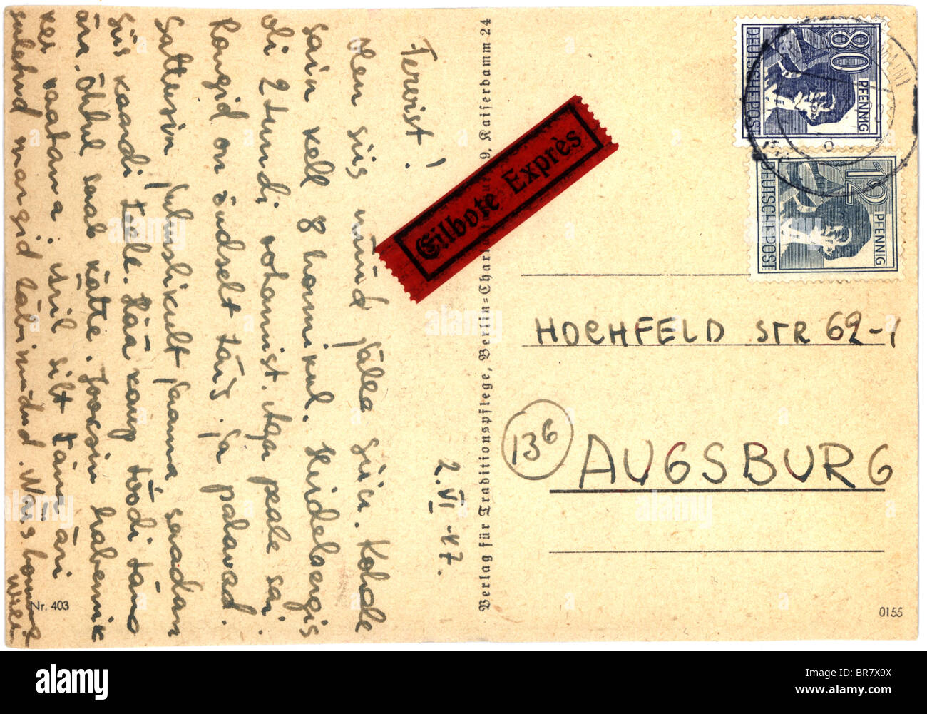 Vintage Postcard Script Writing High Resolution Stock Photography and ...