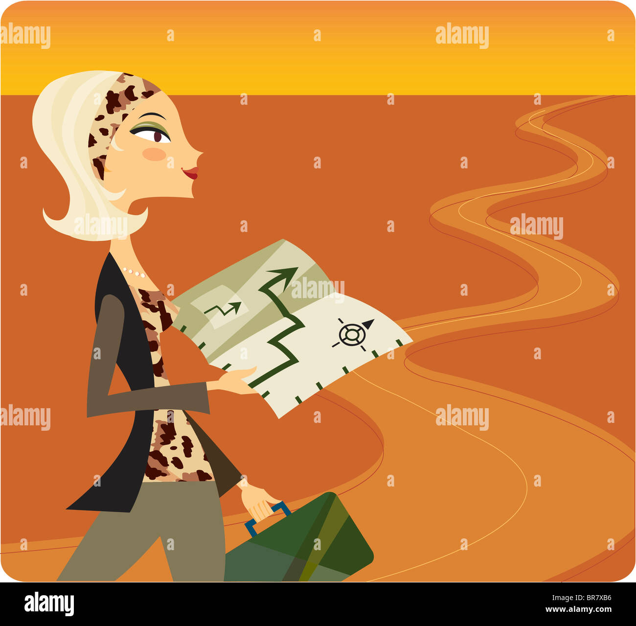 Long map hi-res stock photography and images - Alamy