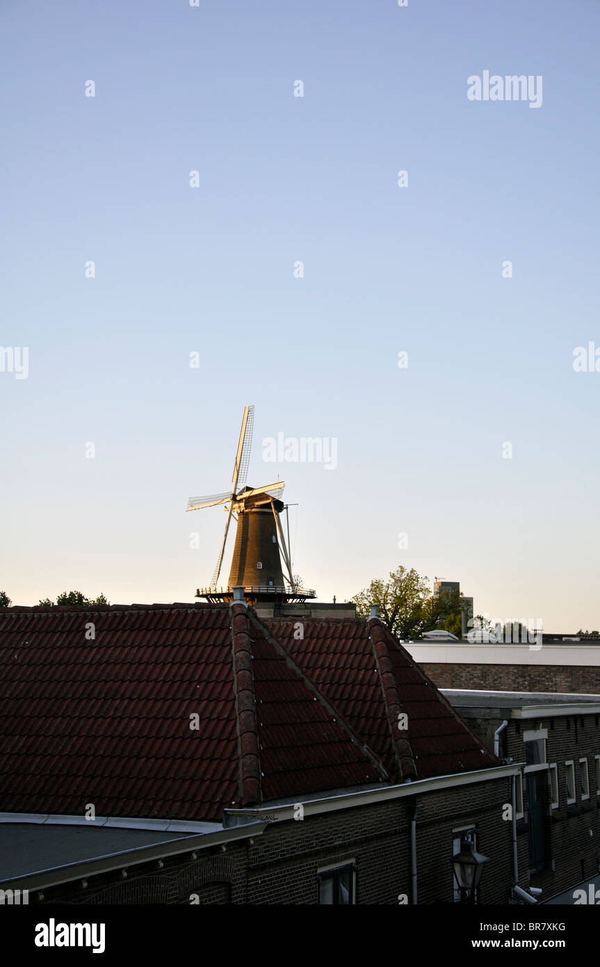 Molen de Valk, windmill museum in Leiden, Netherlands Stock Photo - Alamy