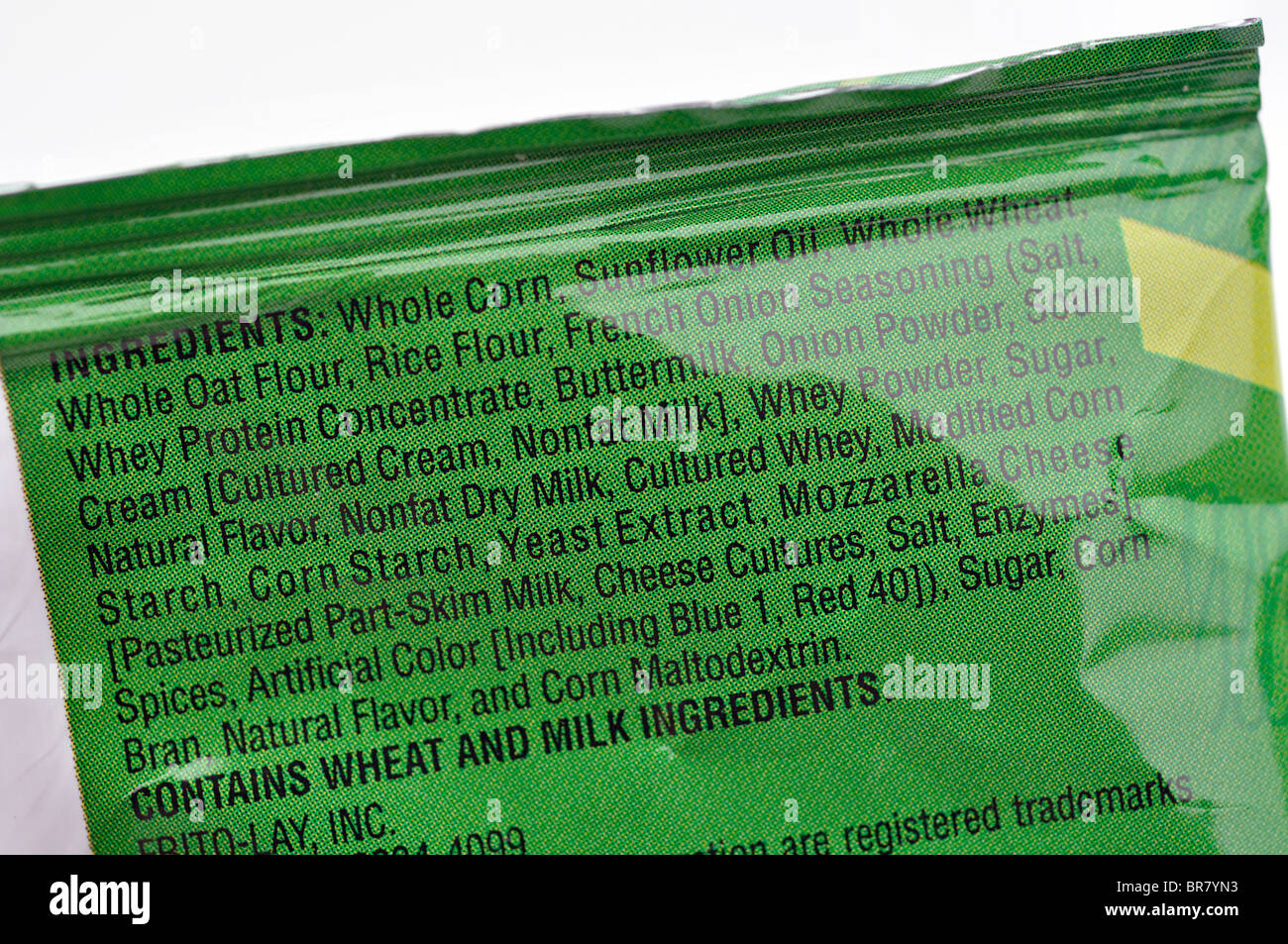 Nutrition information on food package Stock Photo - Alamy