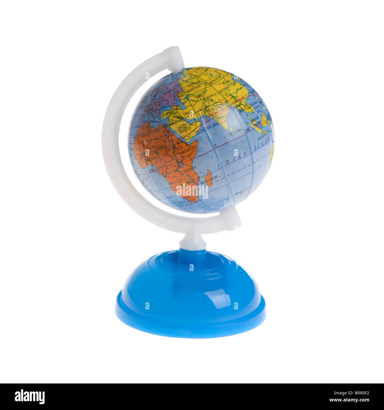 The globe a toy. It is isolated on a white background Stock Photo - Alamy