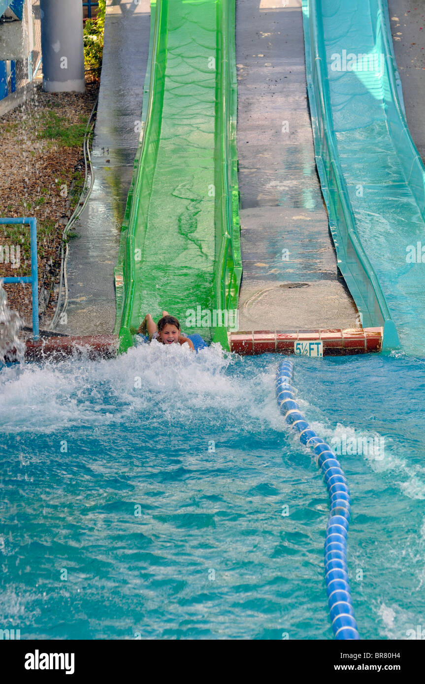 Water slide at Hurricane Harbor waterpark , Six Flags Over Texas ...