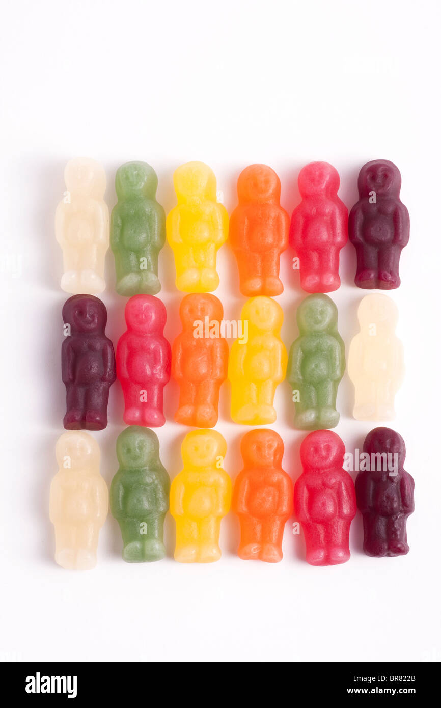 Jelly Babies on white background Stock Photo - Alamy