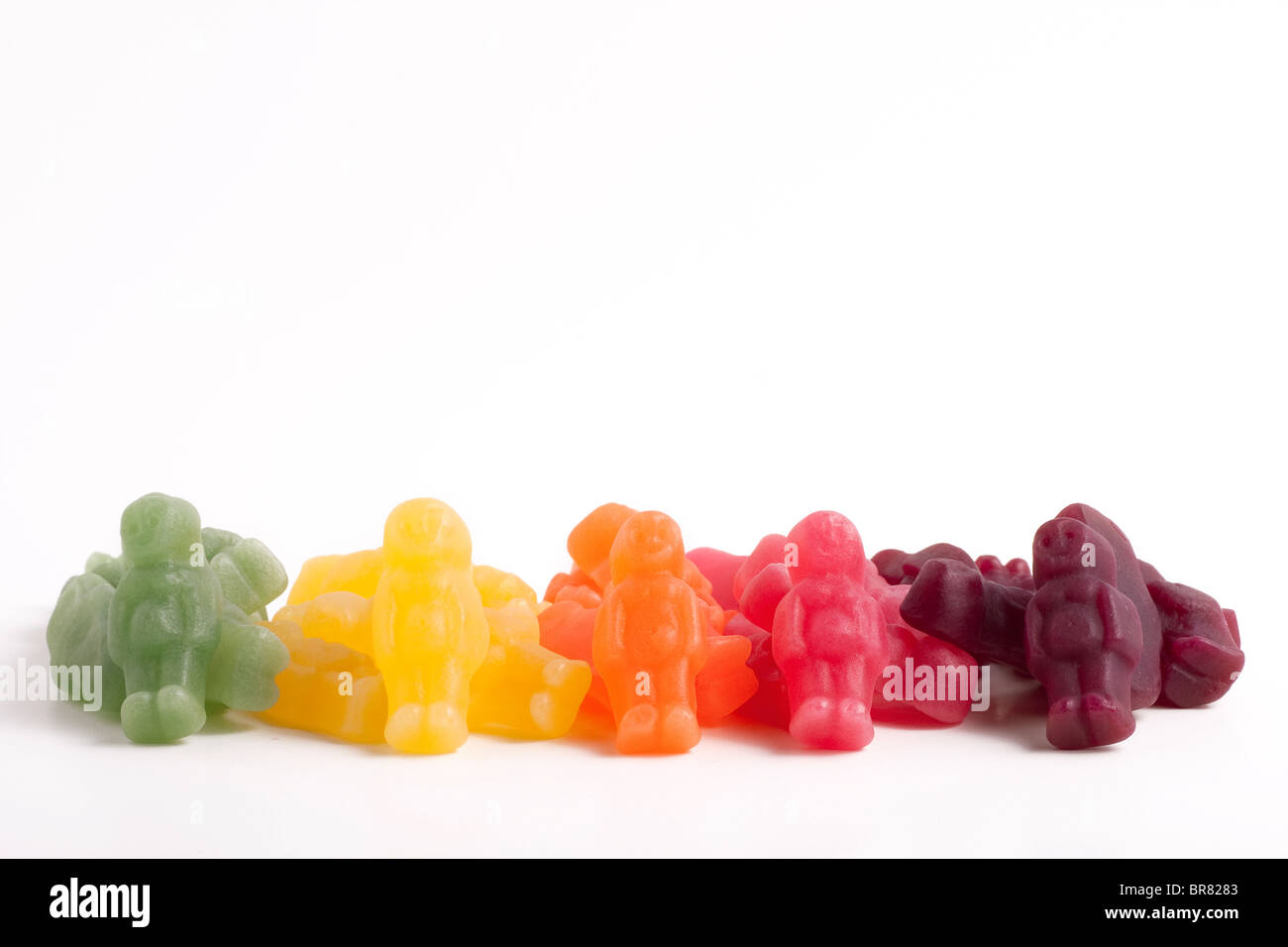 Jelly Babies on white background Stock Photo - Alamy