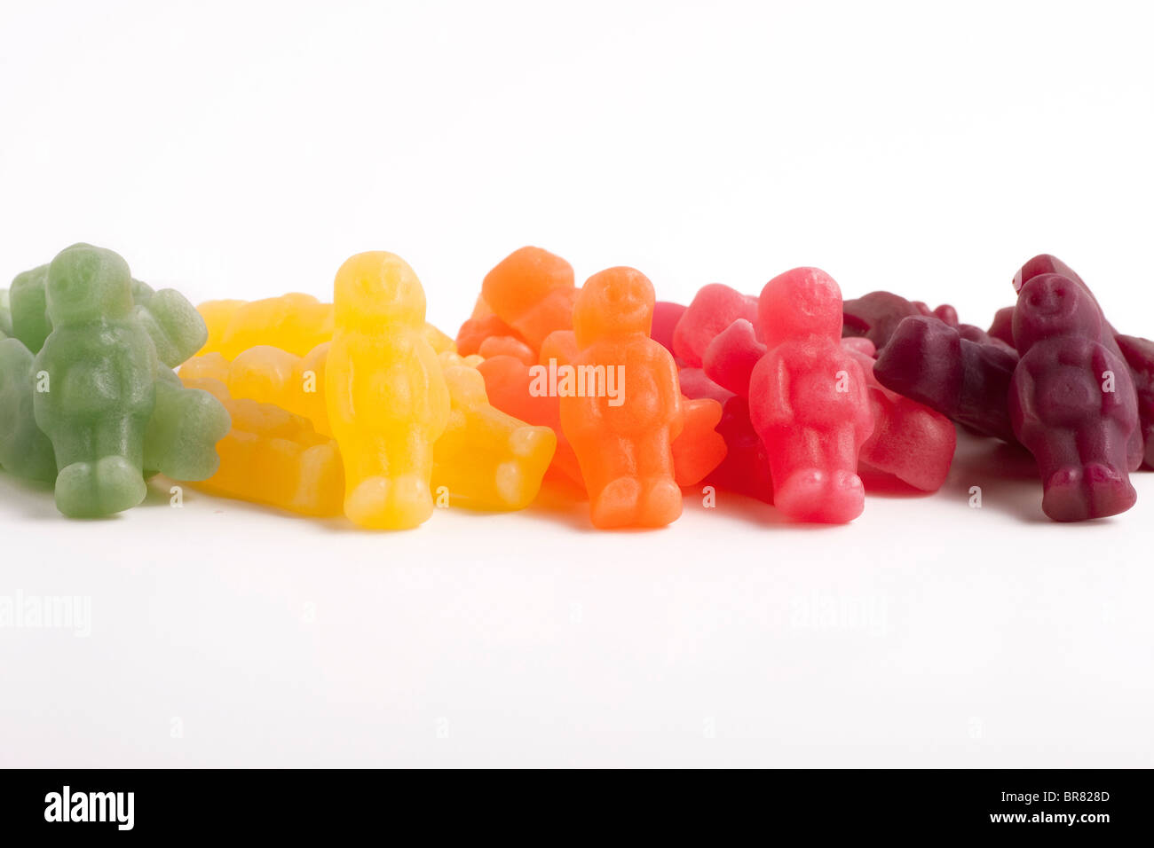 Jelly Babies on white background Stock Photo - Alamy