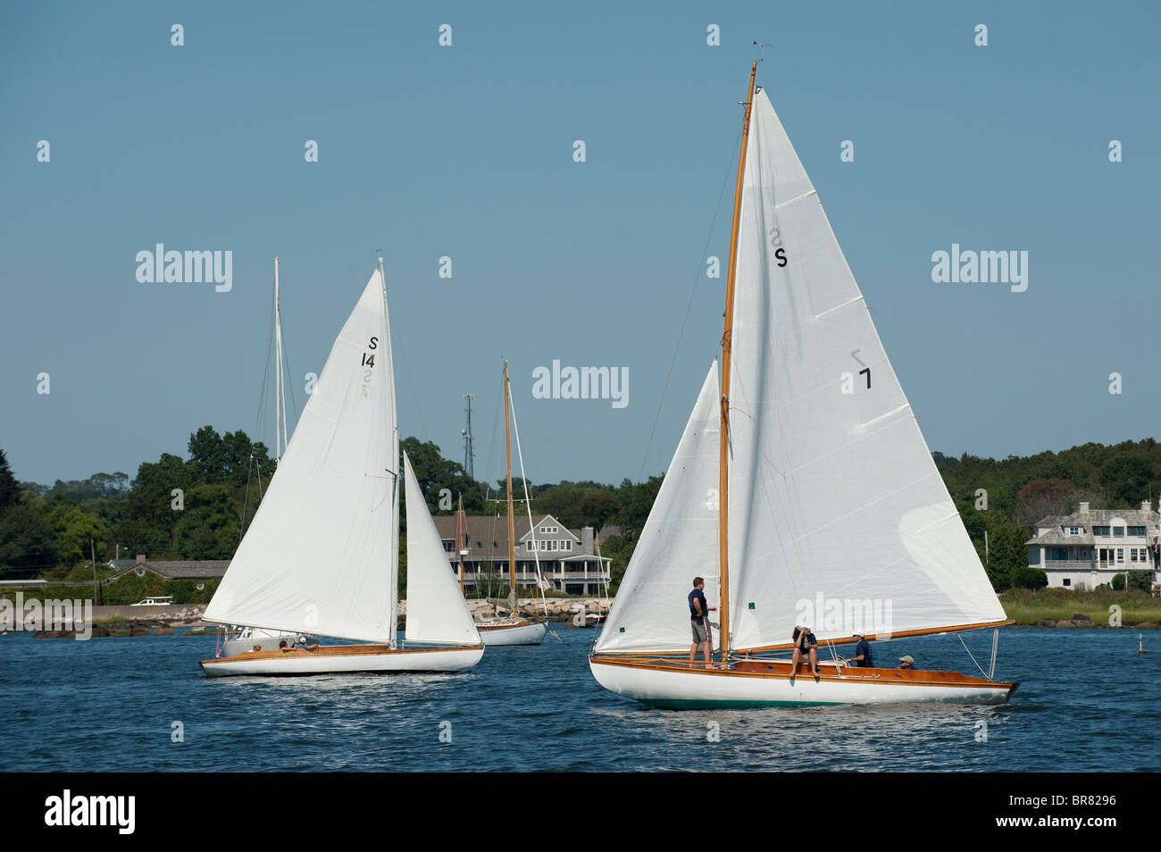 small boat sailing Stock Photo - Alamy