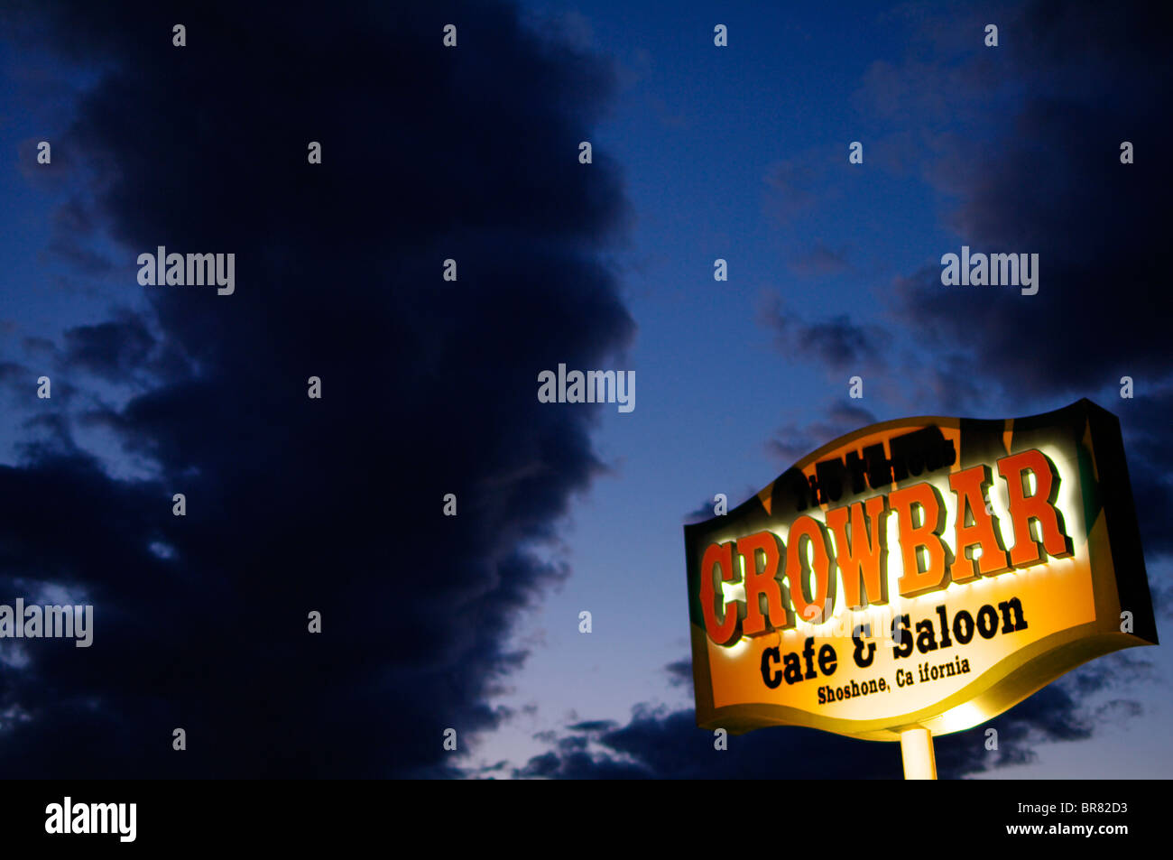 Crowbar Bar Sign and Clouds Stock Photo - Alamy
