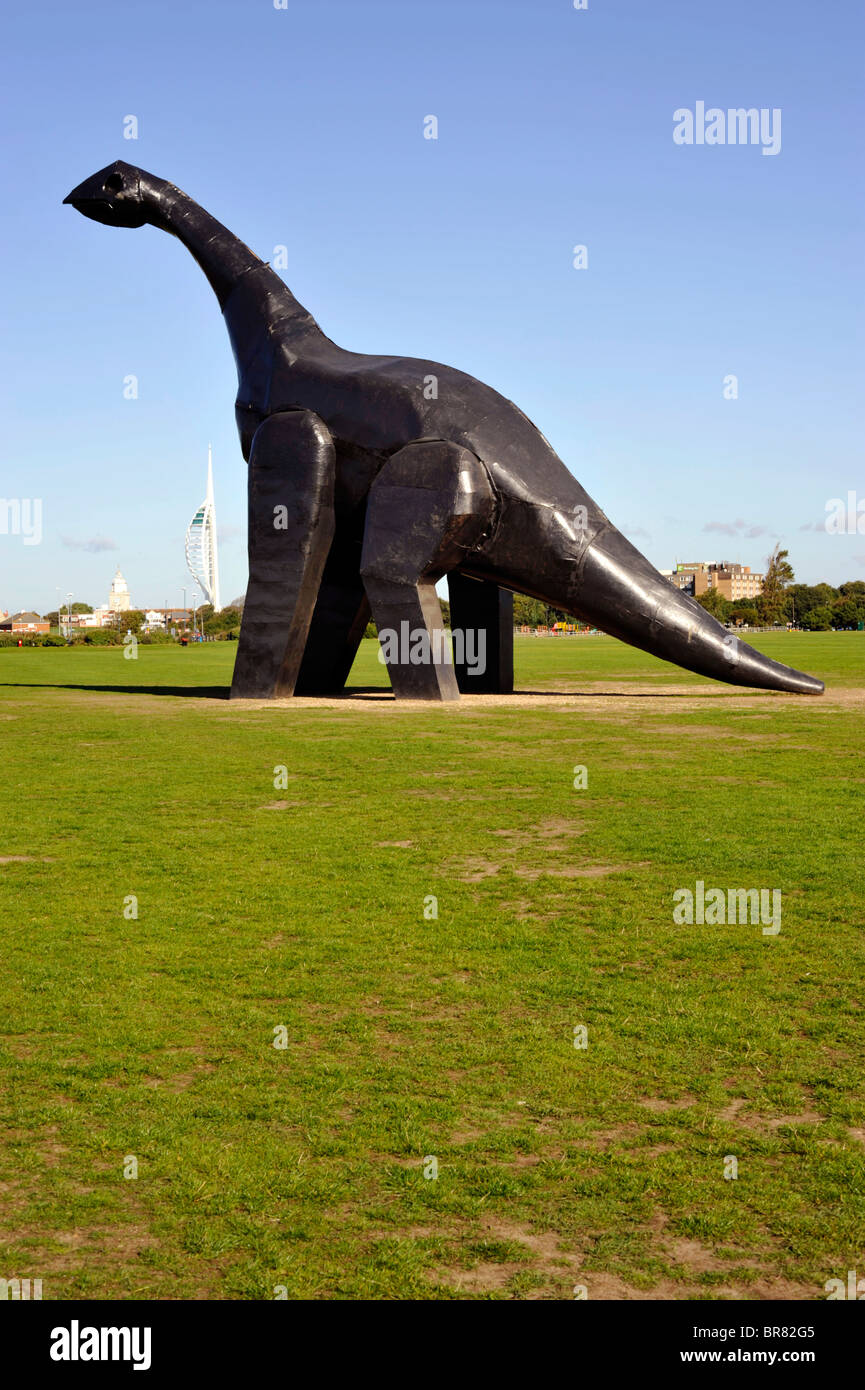 large dinosaur sculpture on southsea seafront england uk Stock Photo ...