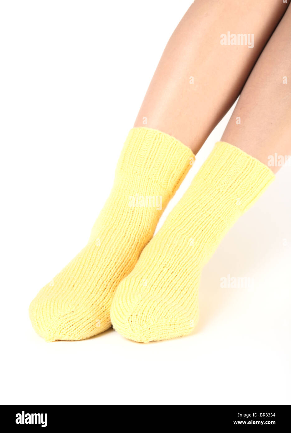 Woman in warm stockings hi-res stock photography and images - Alamy