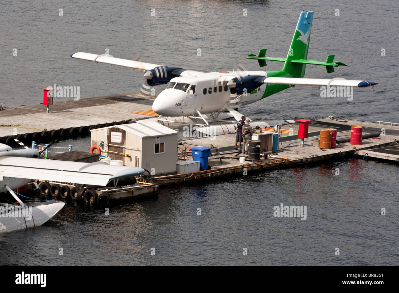 Seaplane by WestCoast Air arriving at Vancouver float plane terminal ...