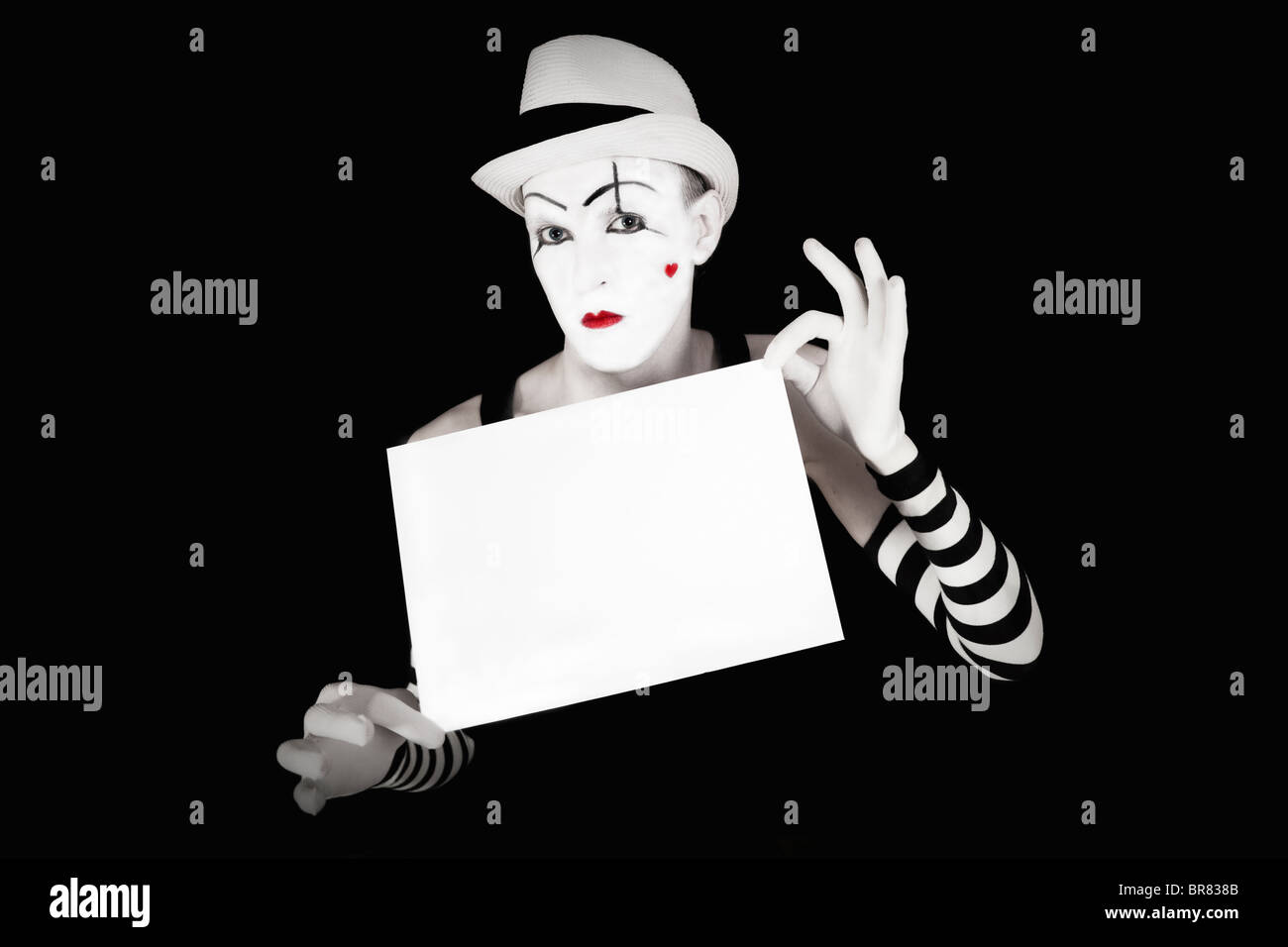 Funny mime in white gloves hi-res stock photography and images - Alamy