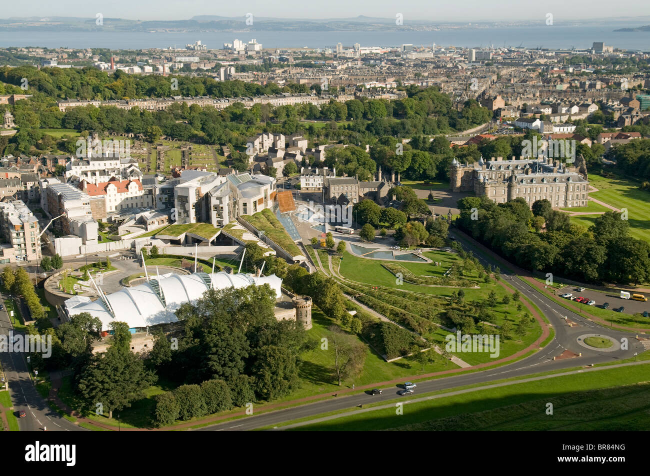 Aerial view of palace of holyroodhouse hi-res stock photography and ...