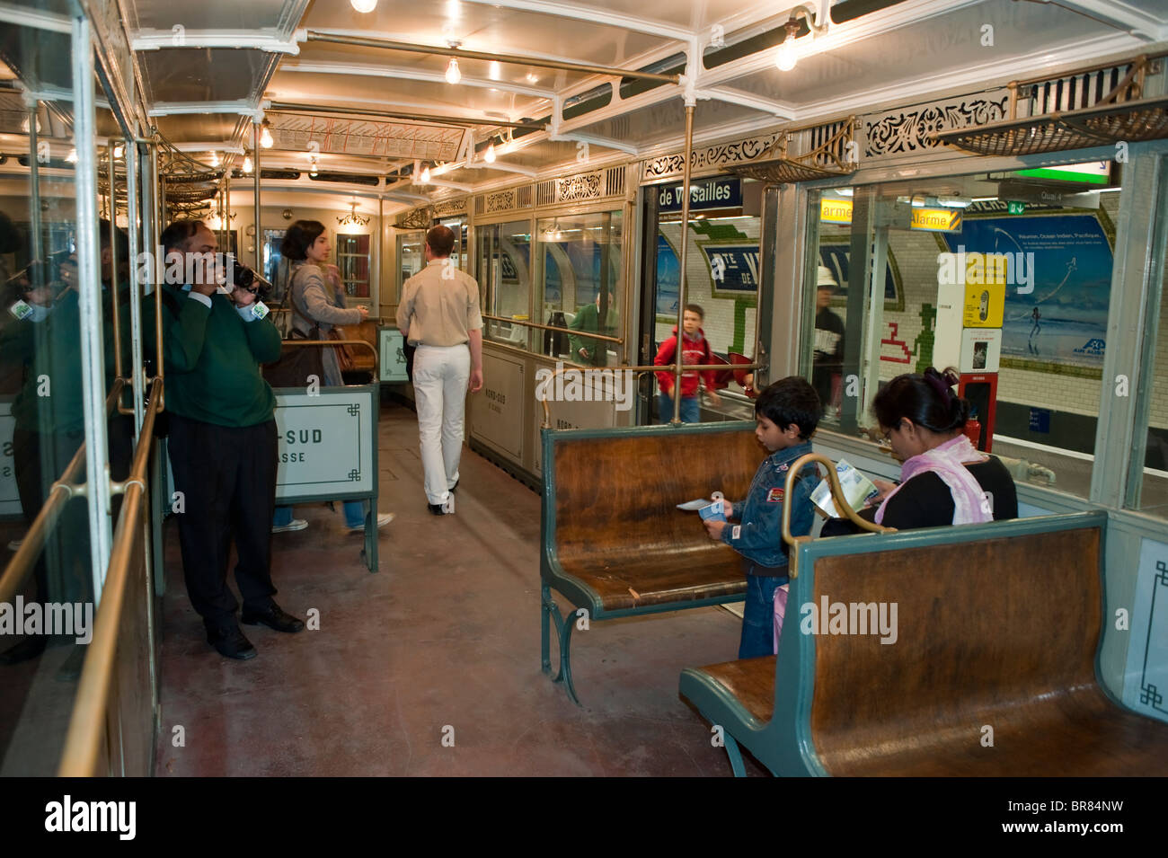 Paris, France, Paris Metro, People Inside, train Visiting historic ...