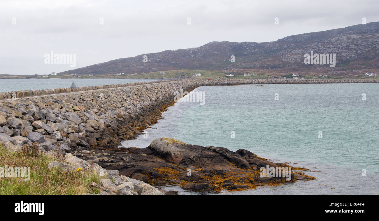 Causeway from Eriskay to South Uist in the Outer Hebrides, Scotland ...